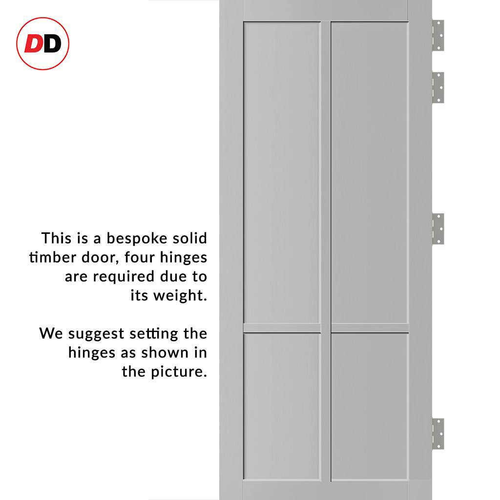 Bronx 4 Panel Solid Wood Internal Door Pair UK Made DD6315 - Eco-Urban ...