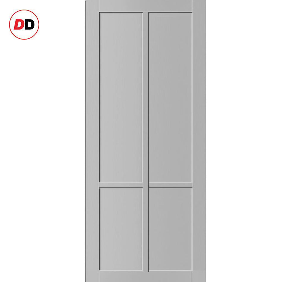 Bronx 4 Panel Solid Wood Internal Door Pair UK Made DD6315 - Eco-Urban ...