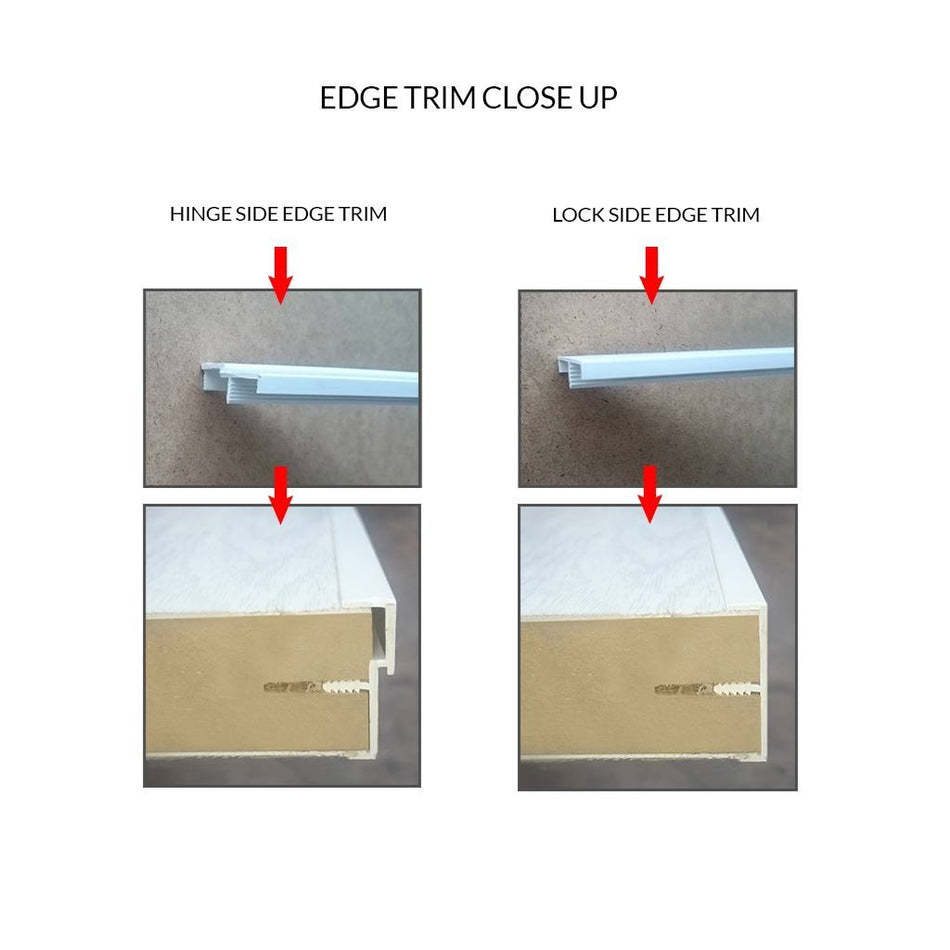 Gemini Lightly Grained Internal PVC Door Pair - Twilight Style Sandbla ...