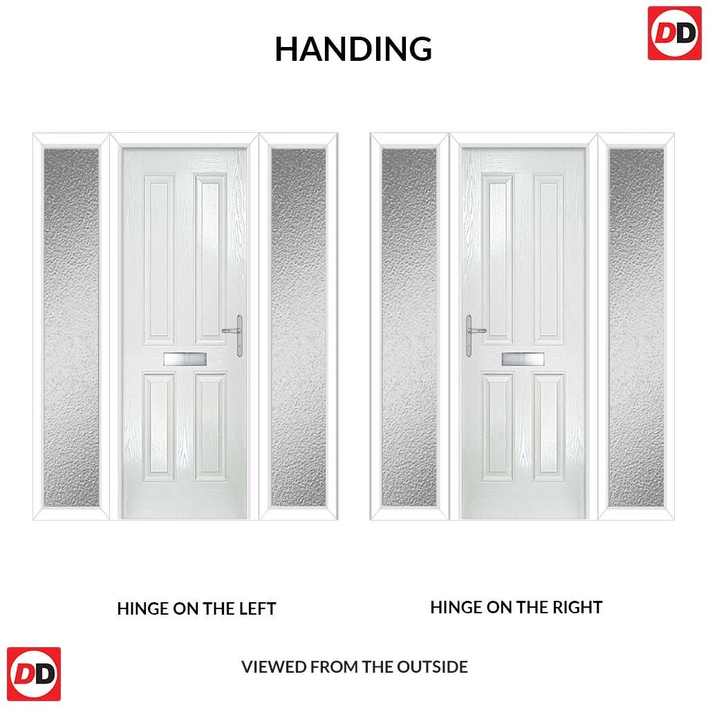 Premium Composite Front Door Set with Two Side Screens - Esprit Solid