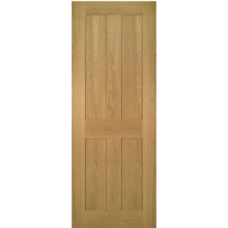 Single Sliding Door & Black Barn Track - Eton American Oak Veneer Door ...