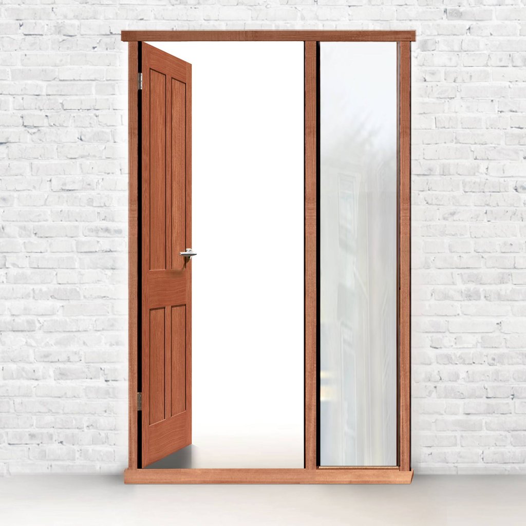 Exterior Door Frame with side glass aperture, Made to size, Type 2 Mod