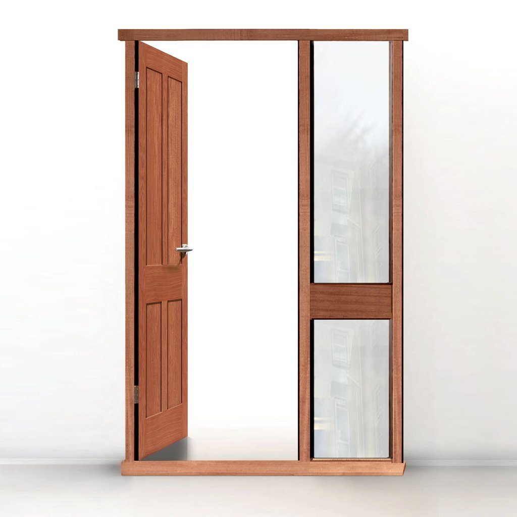 Exterior Door Frame with side glass apertures, Made to size, Type 2 Mo