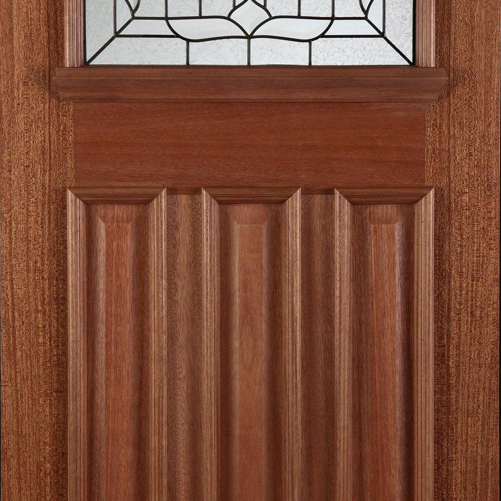 Estate Crown Hardwood External Front Door and Frame Set with Fittings