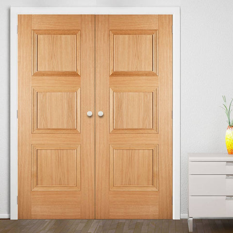 Amsterdam 3 Panel Oak Internal Door - Prefinished