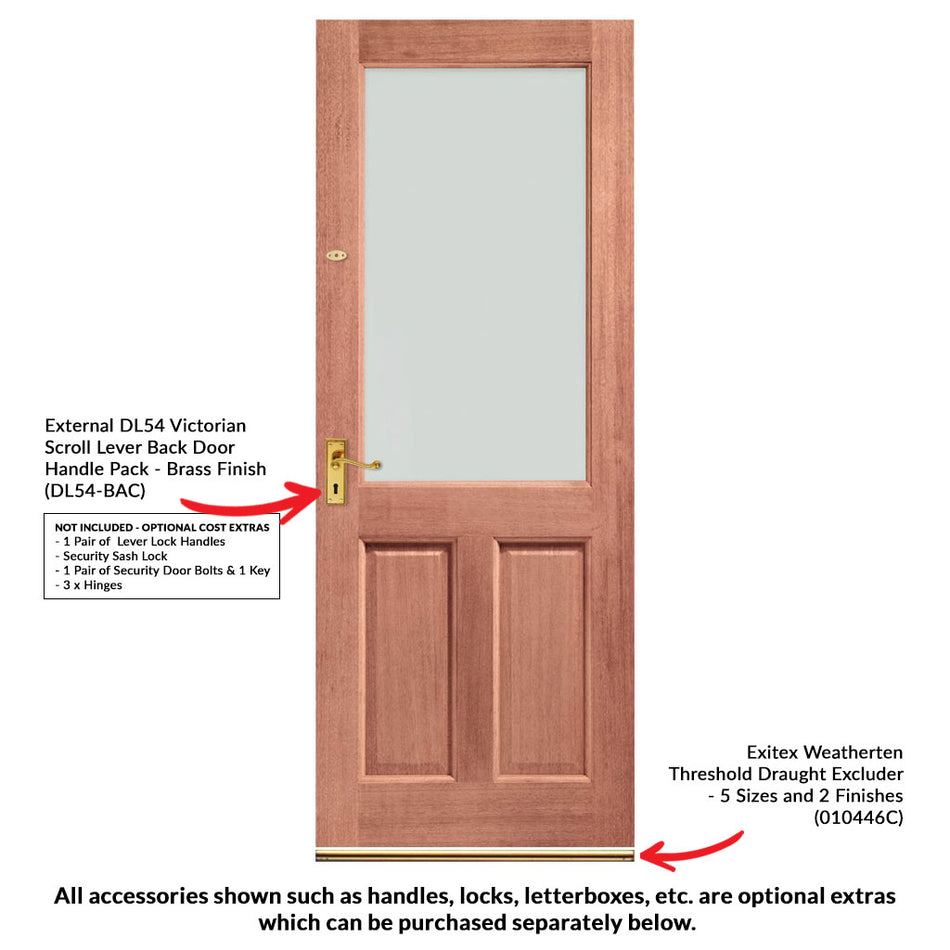 2XG Exterior Hardwood Door - Clear Toughened Double Glazing – Direct Doors