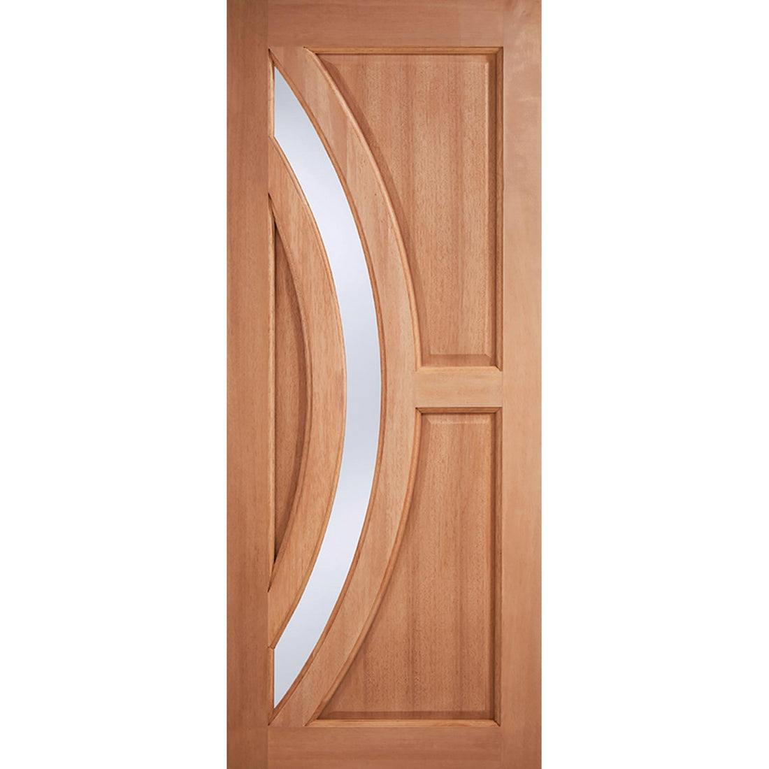 Harrow External Hardwood Front Door and Frame Set - Frosted Double Gla ...