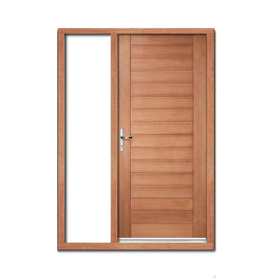 Hayes Flush External Hardwood Front Door and Frame Set - One Unglazed ...