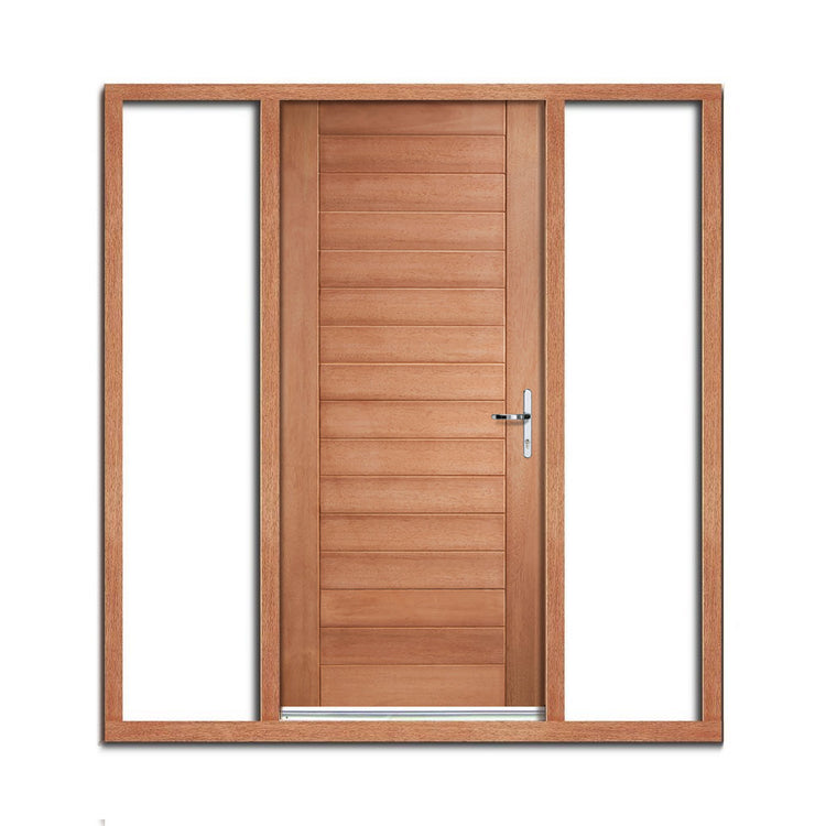 Hayes Flush External Hardwood Front Door and Frame Set - Two Unglazed ...
