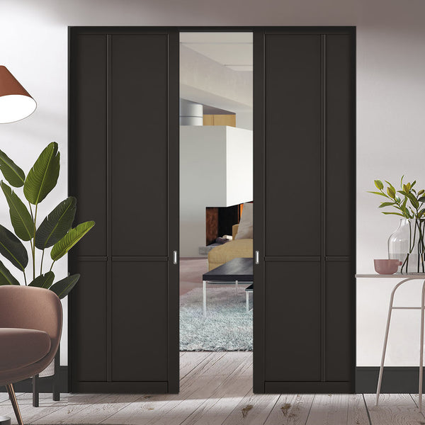 Double Frameless Pocket Doors