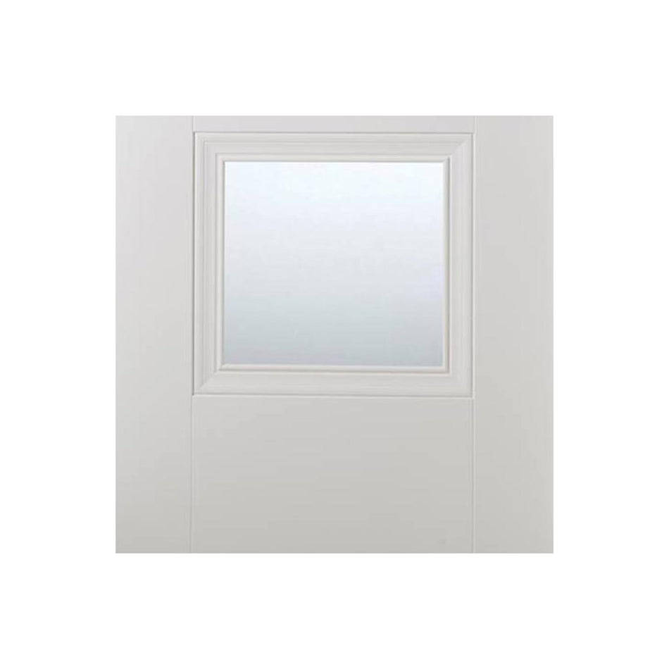 Amsterdam 3 Panel Internal Door Pair - Clear Glass - White Primed ...
