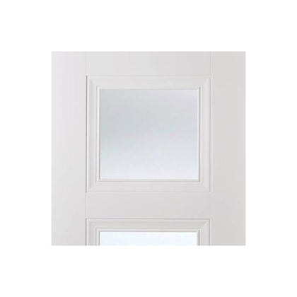 Amsterdam 3 Panel Internal Door Pair - Clear Glass - White Primed ...