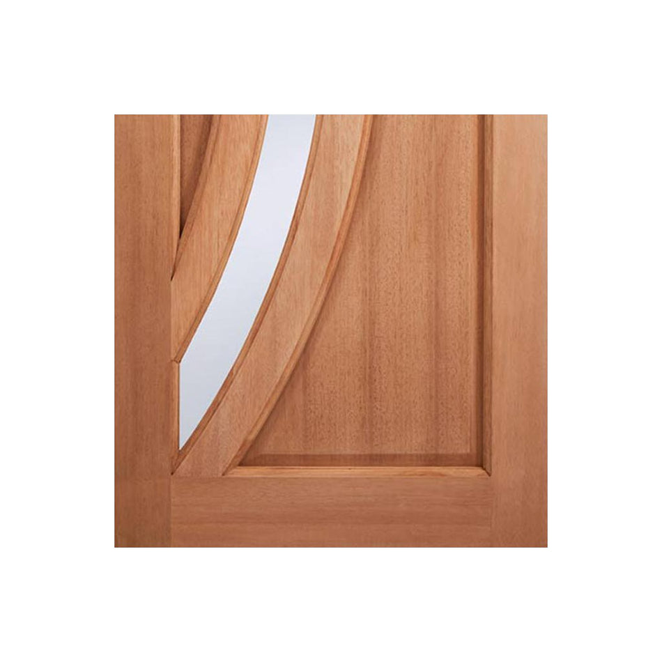 Harrow Hardwood Front Door - Frosted Toughened Double Glazing – Direct ...