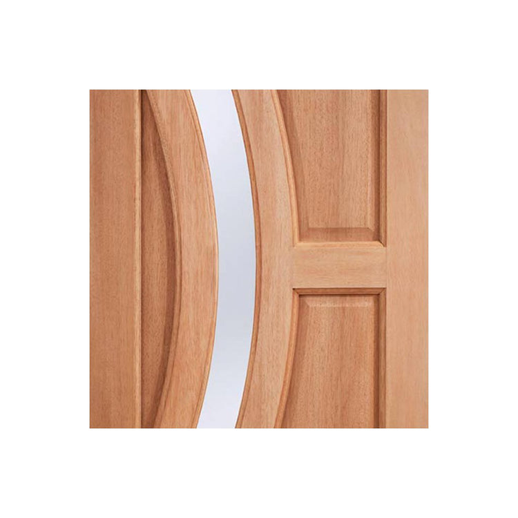 Harrow Hardwood Front Door - Frosted Toughened Double Glazing – Direct ...