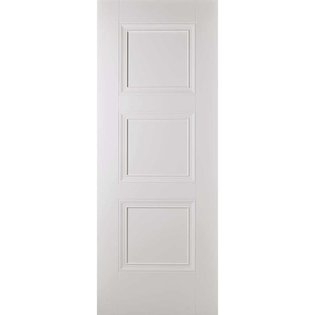 Amsterdam 3 Panel Internal Door Pair - White Primed