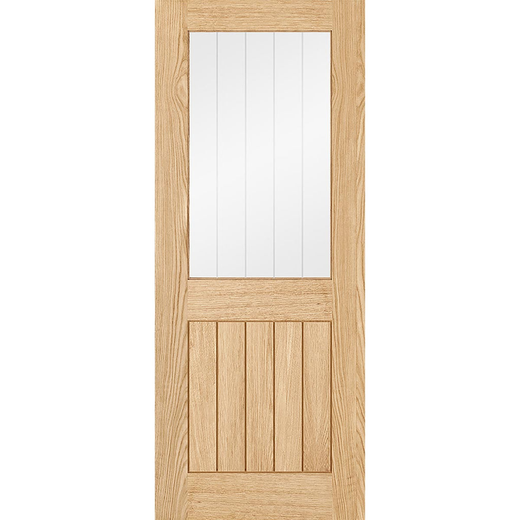 Top Mounted Black Sliding Track & Door - Belize Oak Door - Silkscreen