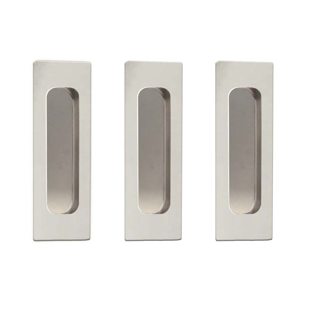 Pack of Three Chester 120mm Sliding Door Oblong Flush Pulls - Polished