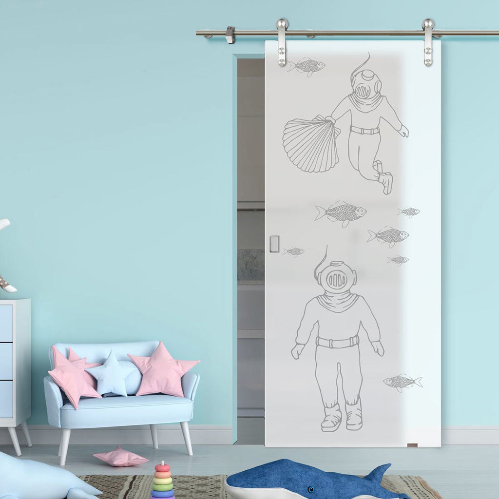 Single Glass Sliding Door - Solaris Tubular Stainless Steel Sliding Tr