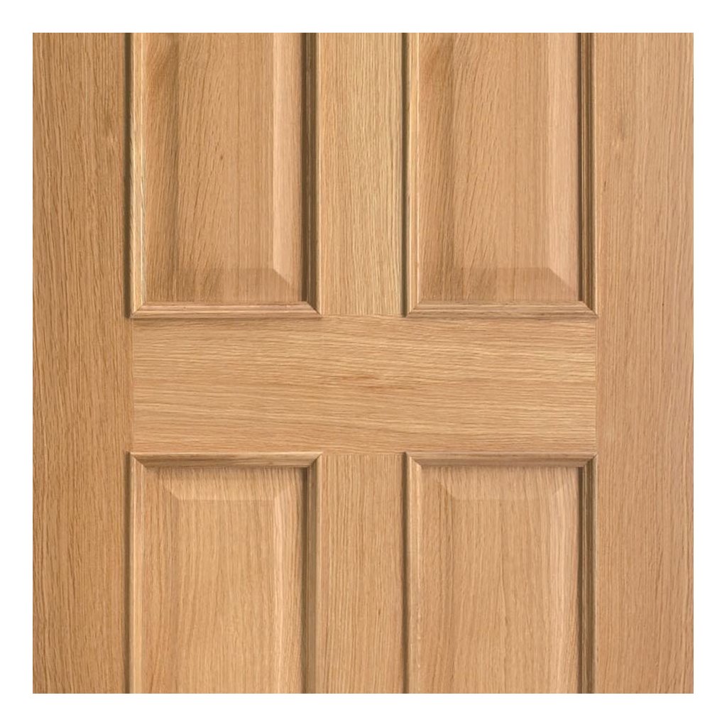 Oak Fire Internal Door, Regency 4 Panel - Raised Mouldings - 1/2 Hour