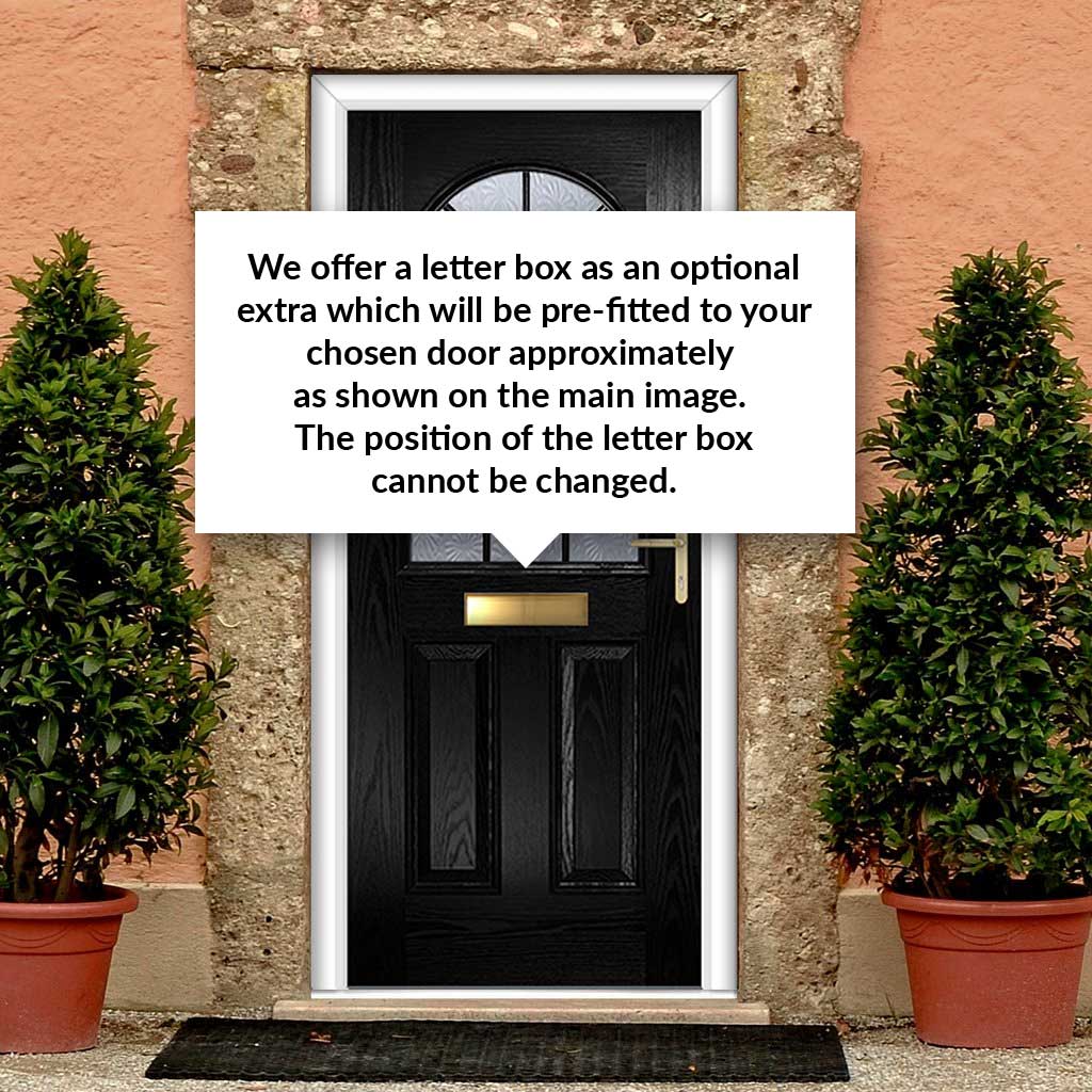 Premium Composite Front Door Set - Snipe 1 Geo Bar Mayflower Glass - S