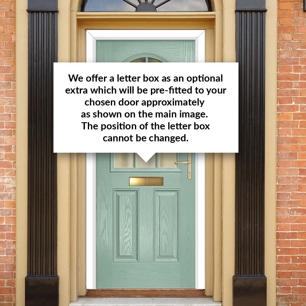 Premium Composite Front Door Set - Snipe 1 Geo Bar Clear Glass - Shown