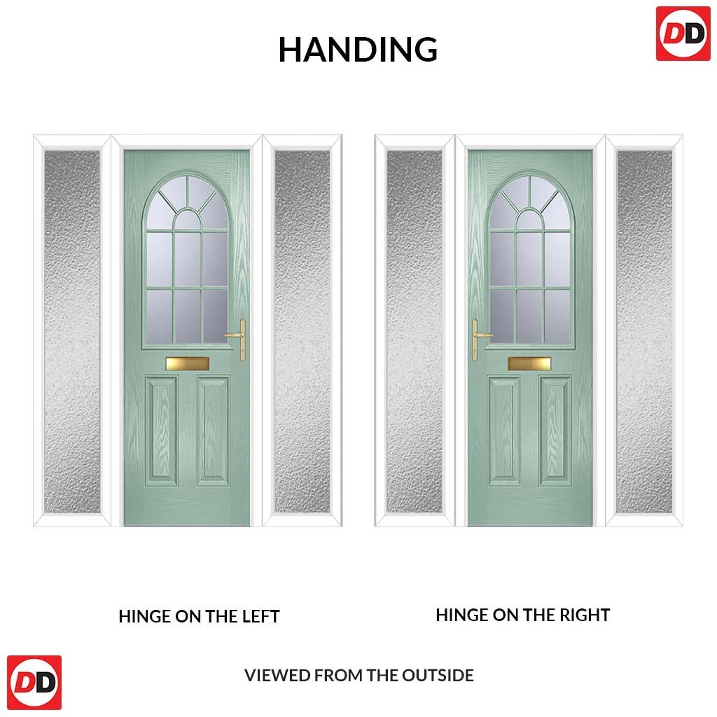 Premium Composite Front Door Set with Two Side Screens - Snipe 1 Geo B