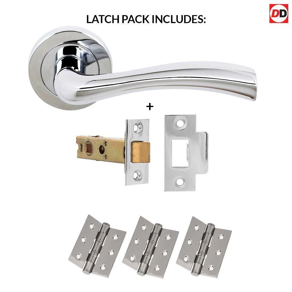 Texas Status Lever on Round Rose Polished Chrome Combo Handle Pack