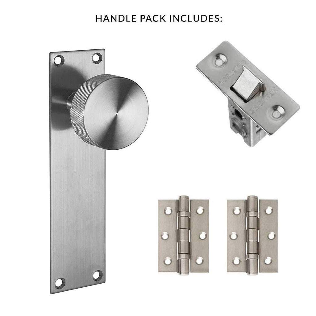 Zermatt Door Handle Pack - Satin Stainless Steel
